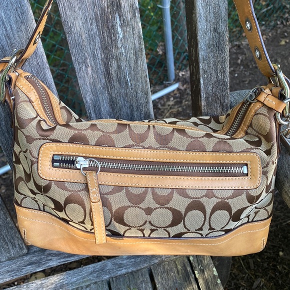 Coach | Bags | Copy Vintage Coach East West Camel Signature Canvas ...